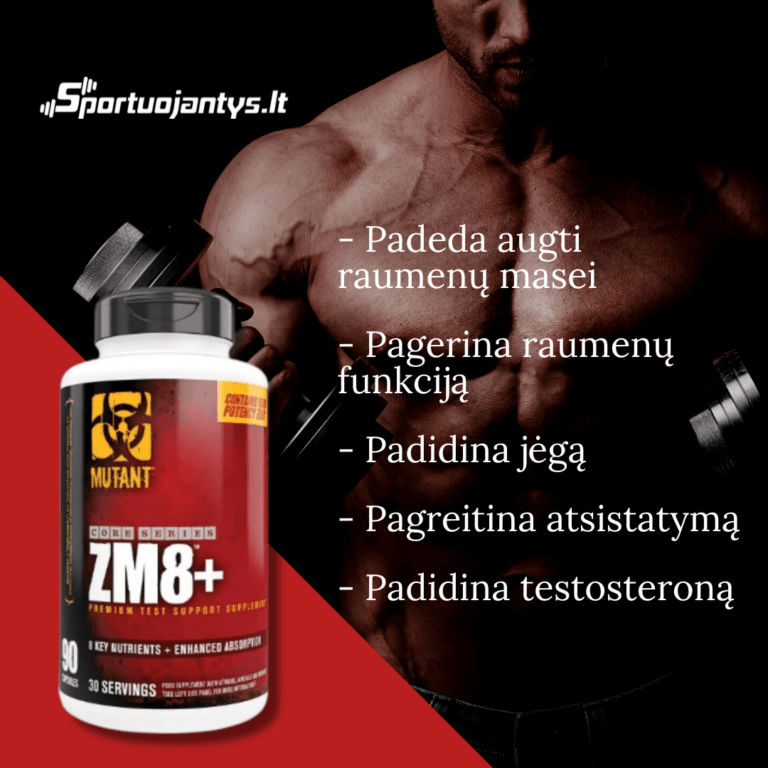 Mutant ZM8+ 90kaps. kaina, atsiliepimai