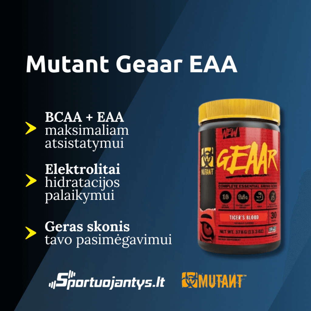 Mutant Geaar EAA 400g kaina, atsiliepimai